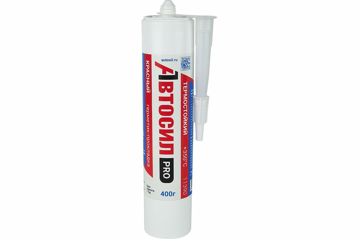 Автосил Герметик-прокладка силиконовый термостойкий 11390 красный 400г 11390-400