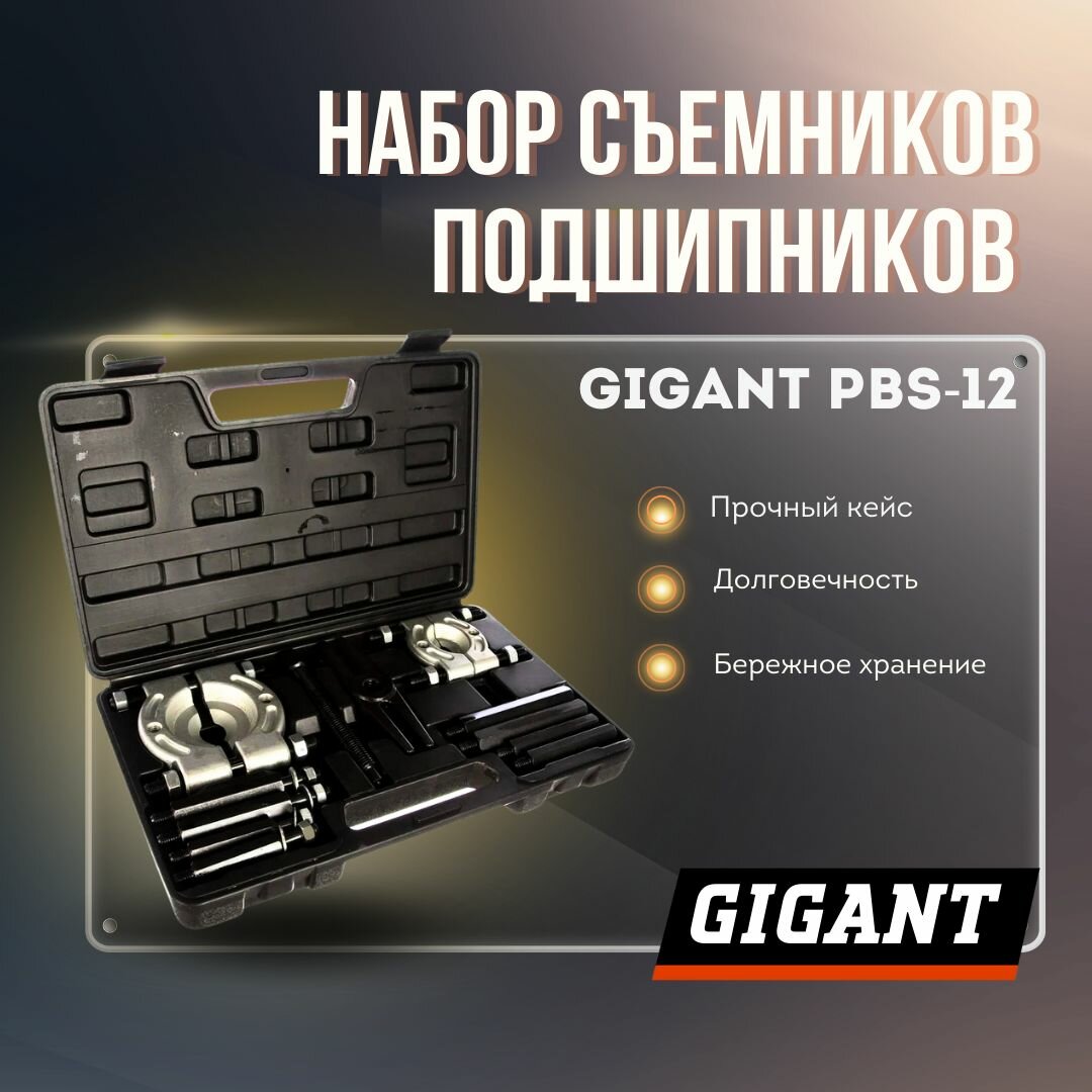 Набор съемников подшипников сепараторного типа Gigant PBS-12