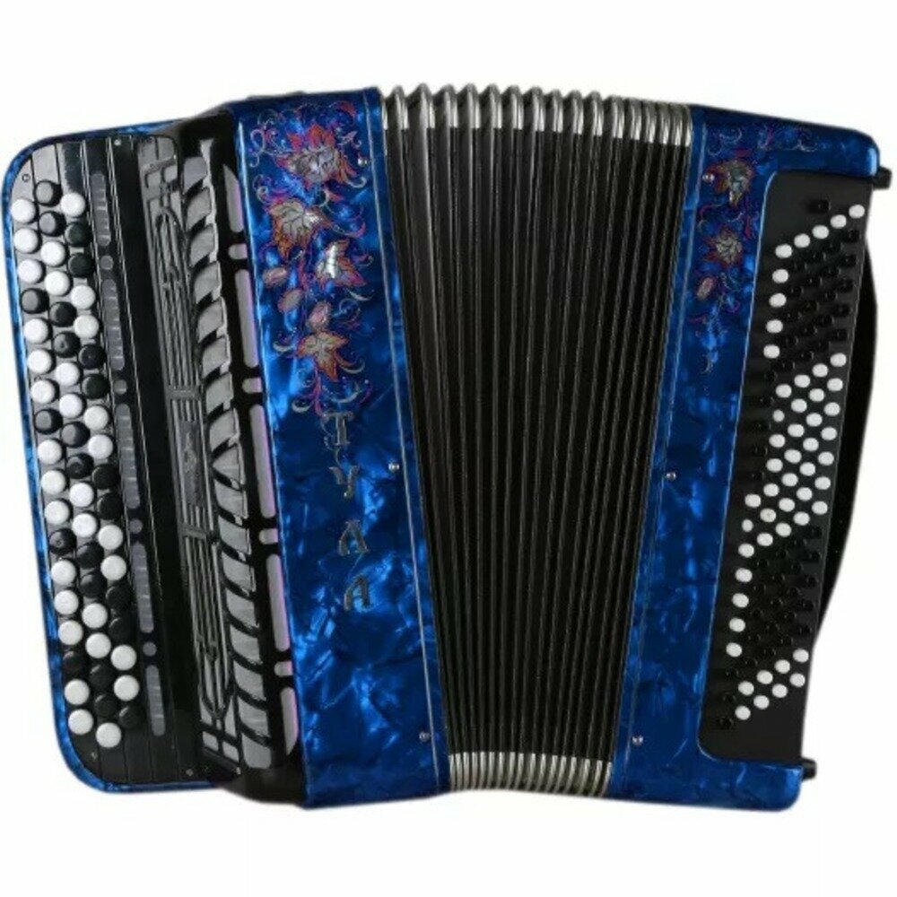 BN-39-BL Баян ученический двухголосный "Тула-210", 55х100-II, синий, Тульская Гармонь