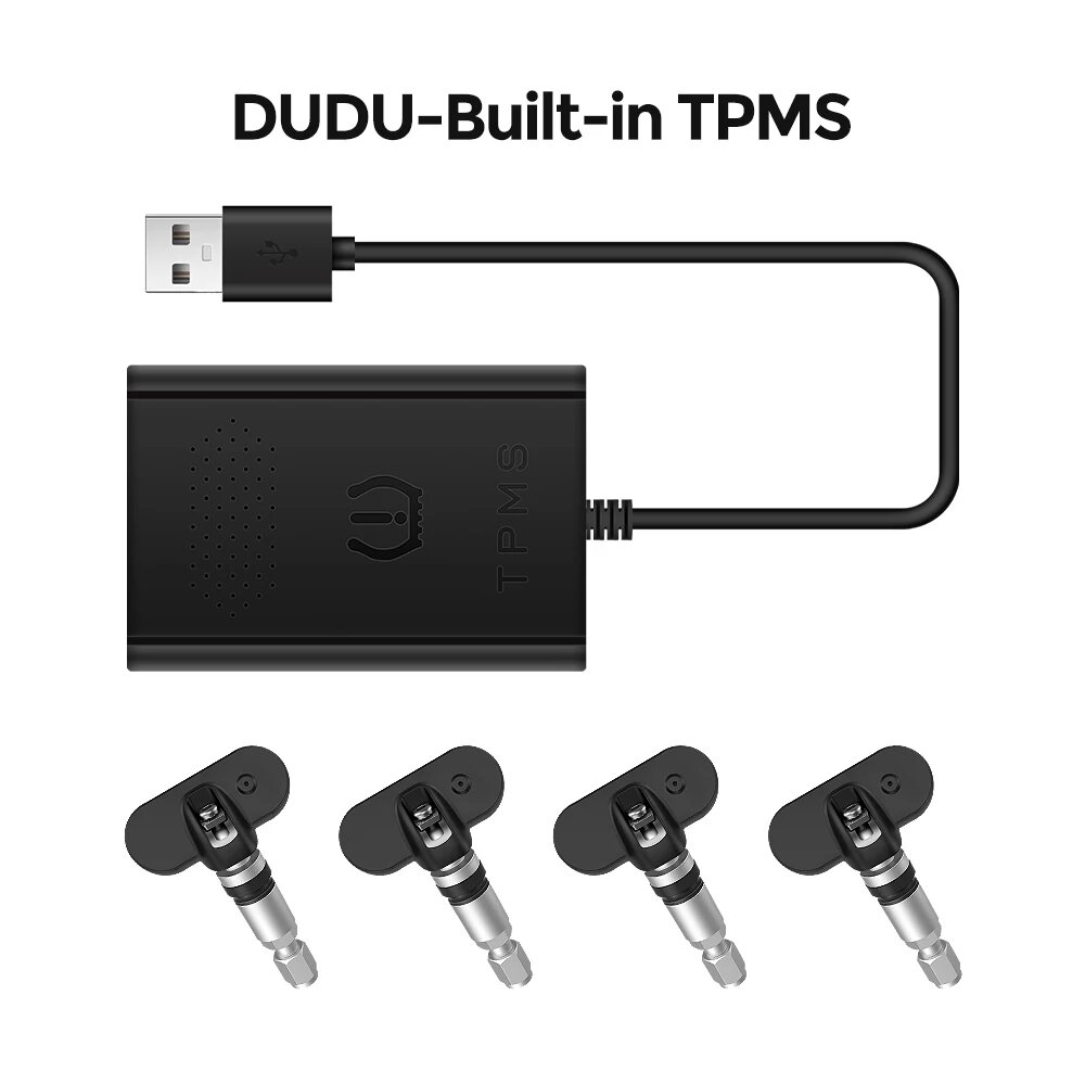DUDUAUTO DUDU6 DUDU7 Android-навигация USB TPMS с 4-сенсорной сигнализацией для Infineon Sensing Chips Система контроля давления в шинах Interal Sensors