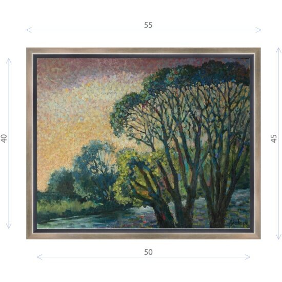 Картина Декор Депо Эдуарда Абжинова Долгий день Матовый холст в раме 45х55 см