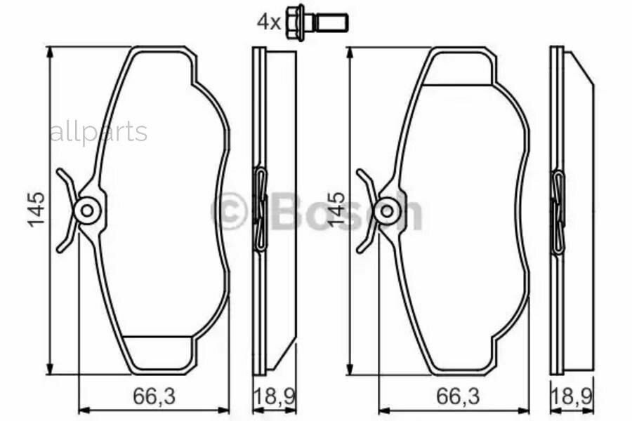 BOSCH 0986424565 Колодки торм. пер.