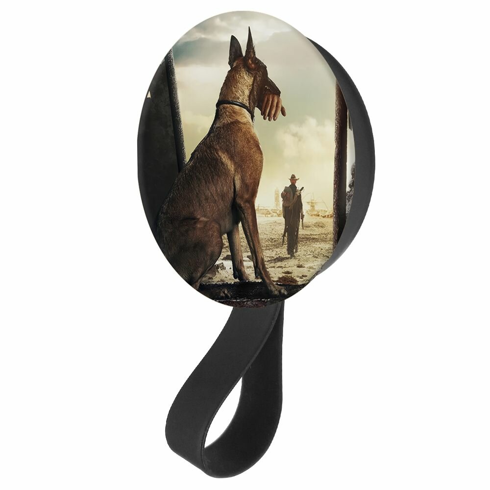 Кольцо-держатель с зеркалом Krutoff для телефона Фоллаут (Fallout) - Псина