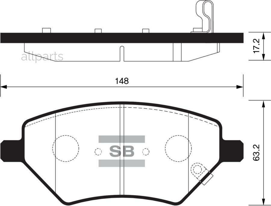 SANGSIN BRAKE SP2126F Колодки тормозные, передние