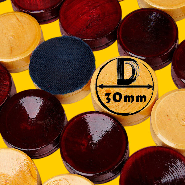 Фишки для нард, фишки для шашек 30 мм Липа