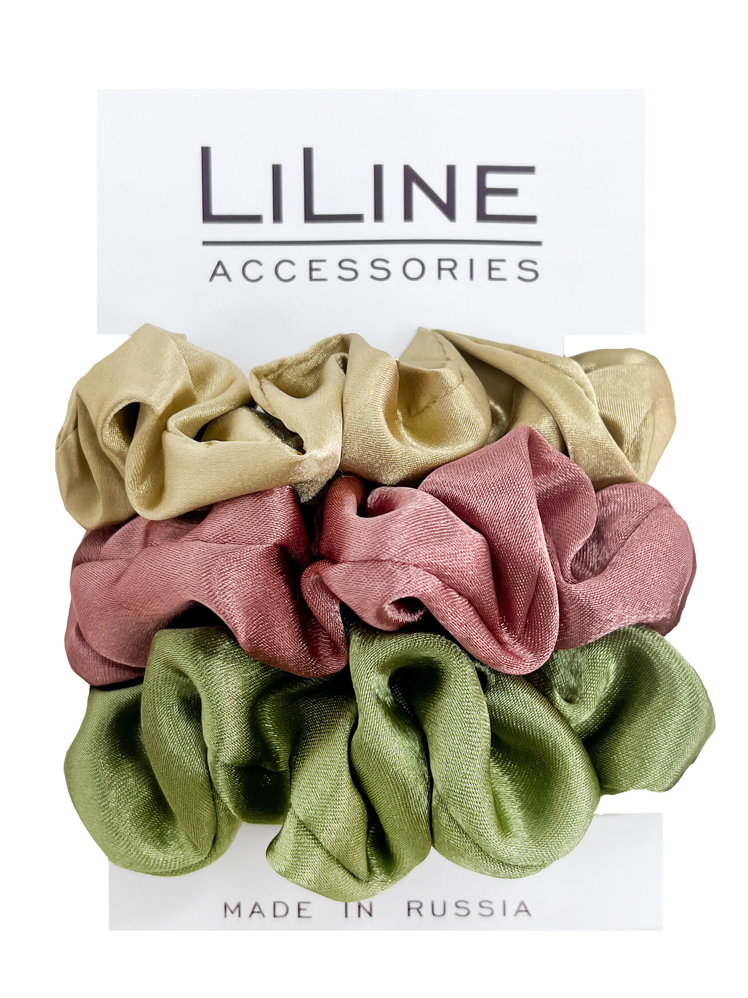 Набор шелковых резинок для волос 3шт