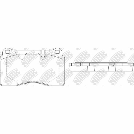 Колодки тормозные дисковые Nibk для VW Touareg (05-) передние (4шт.)