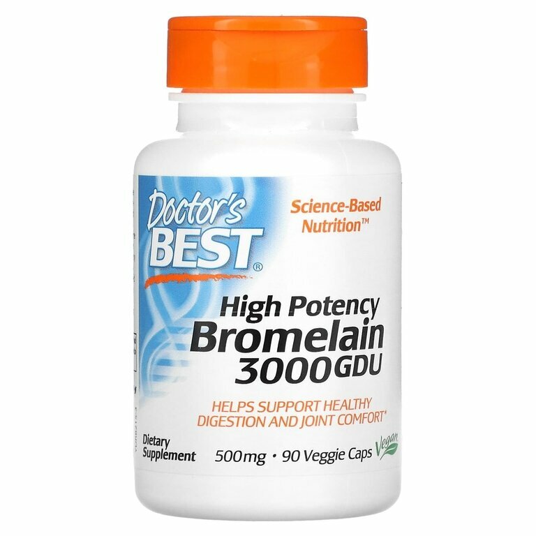 Капсулы Doctor's Best High Potency Bromelain 3000 GDU, 90 шт.