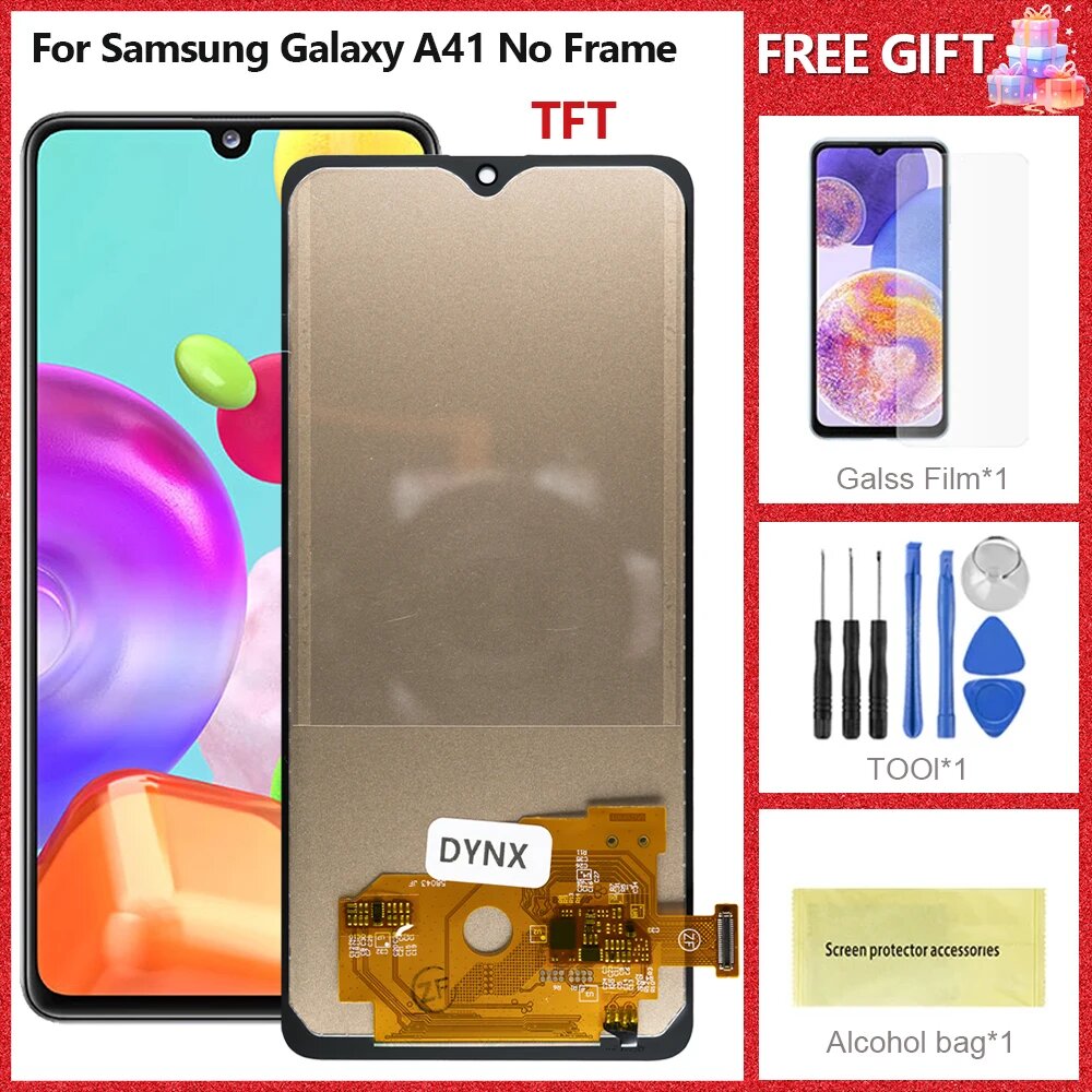 6,1 "Super AMOLED для Samsung Galaxy A41, ЖК-дисплей, сенсорный экран, датчик Digiziter в сборе, замена для Samsung A415 с рамкой