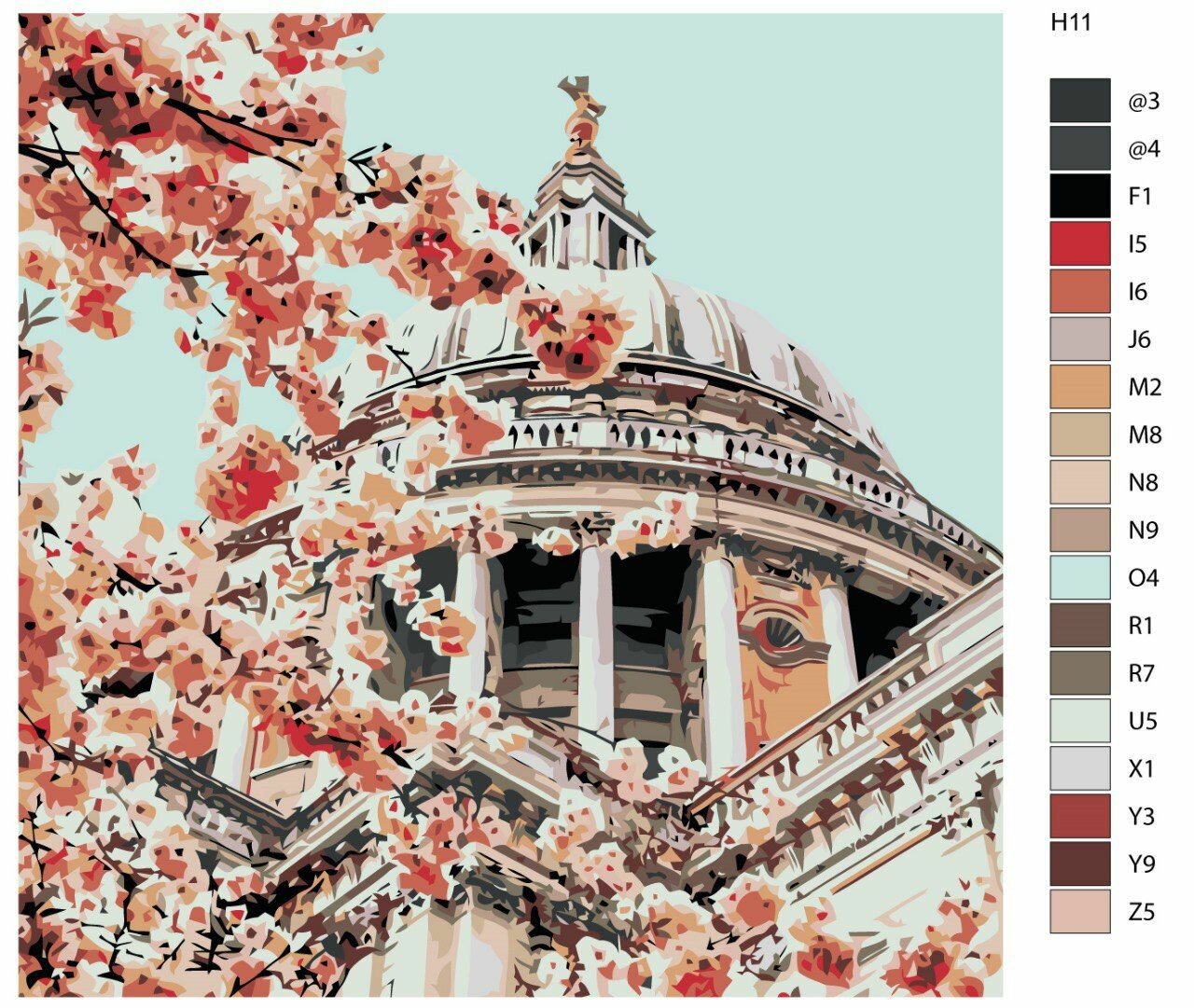 Картина по номерам H11 "Санкт-Петербург. Исаакиевский собор", 40x40 см