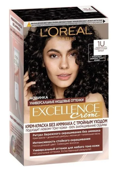 L`oreal Excellence краска для волос Nudes 1U черный