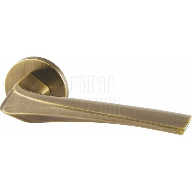 Дверная ручка Armadillo на круглой розетке "FLAME" URS бронза