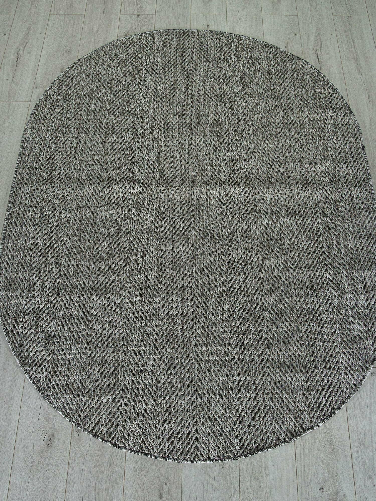 Ковер Овальный на пол на кухню в гостиную 120х170 см современный безворсовый 393686 ковренок