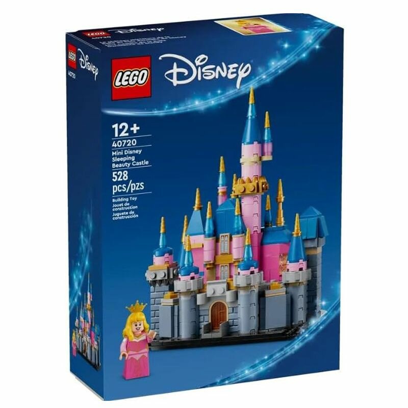 LEGO 40720 Mini Disney Sleeping Beauty Castle / Детский набор игрушек-сюрпризов из строительных Включает 1 мини-персонажа и модель замка, Подходит для детей в возрасте от 12 лет и старше, лего Дисней