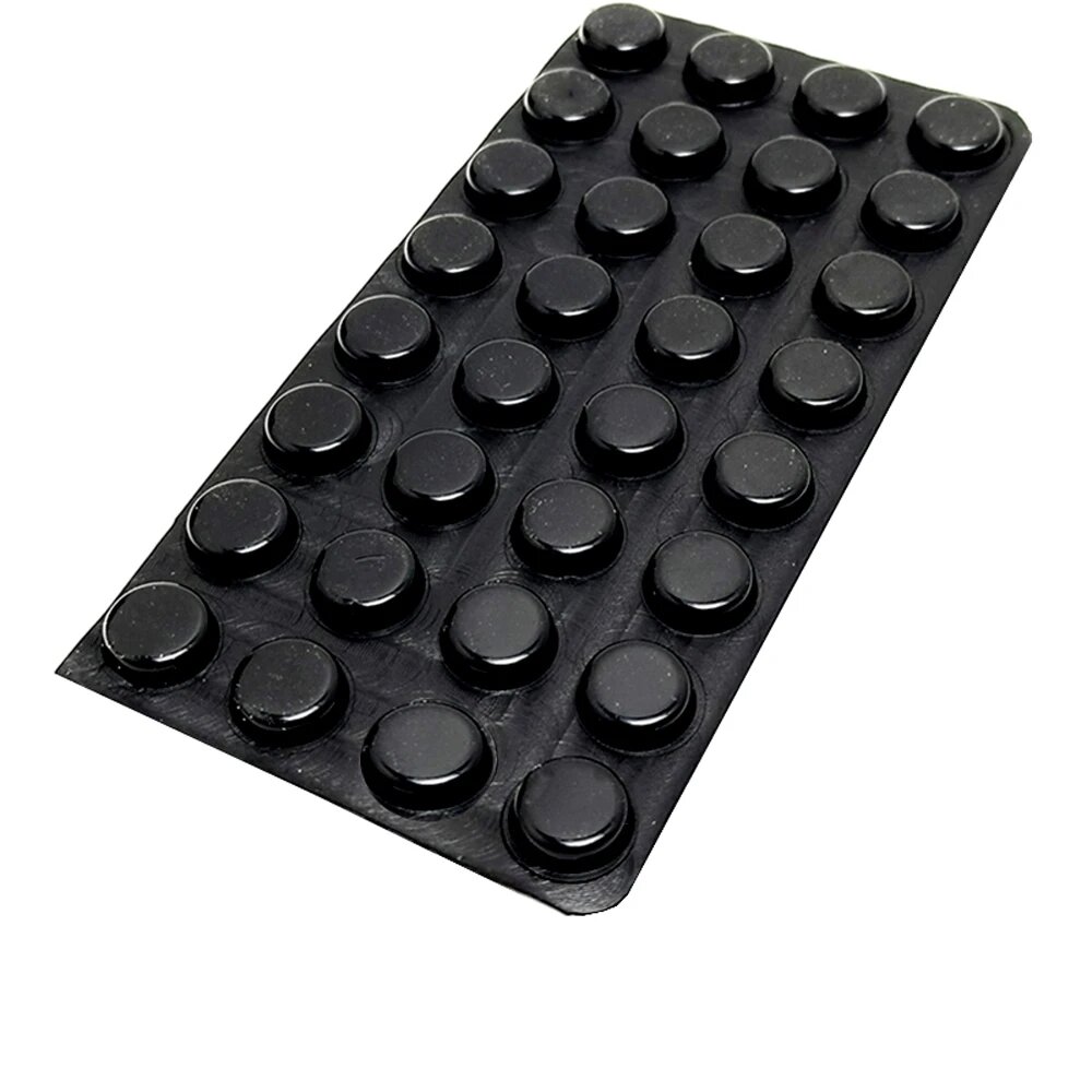 Силиконовые бамперы для мебели, Black 12x4mm, 32шт