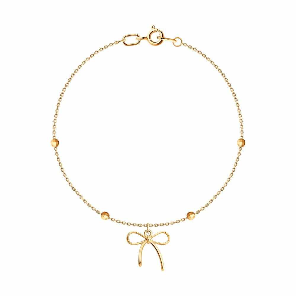 Браслет, красное золото, 585 проба