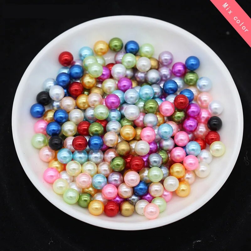 Бусины жемчужные mix color 3-8 мм