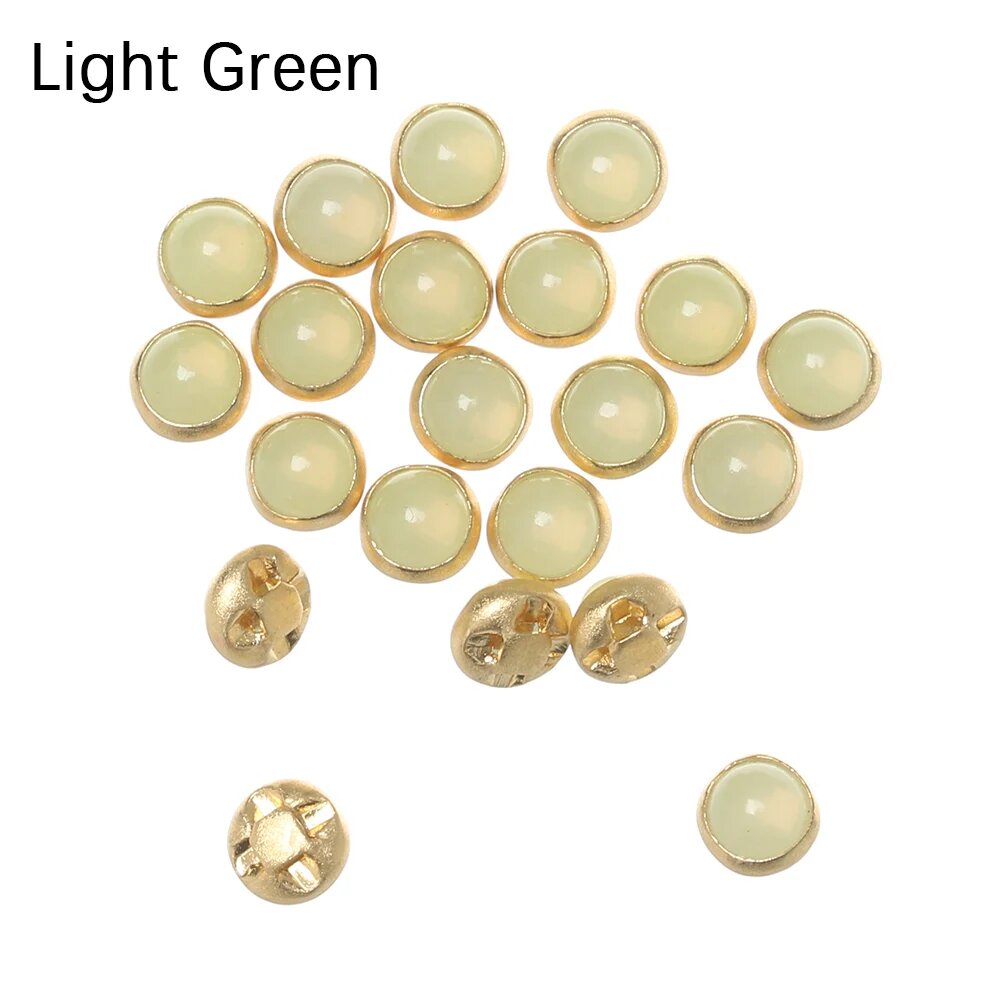 20 шт. Пуговицы Acryl Light Green 4 мм