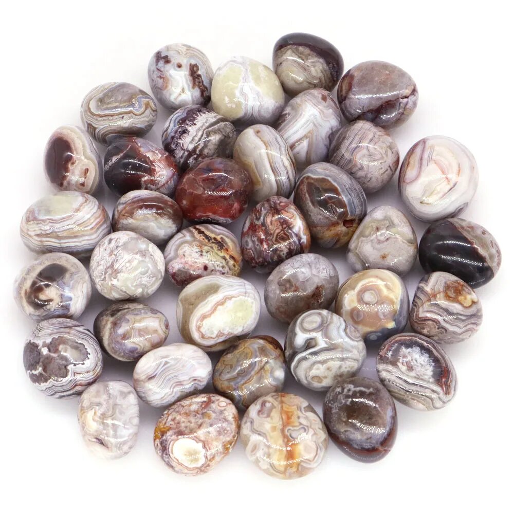 Красный белый сумасшедший агат 1 pc