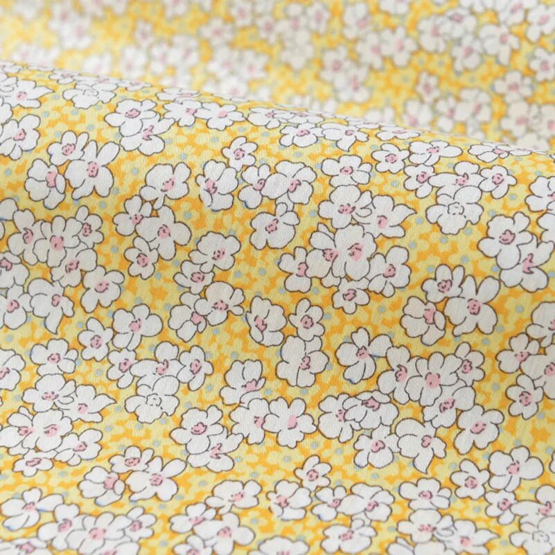 Liberty хлопковая поплиновая муслиновая ткань FABRICONFIRE для пошива 0,5 метра Светло-желтый, F060
