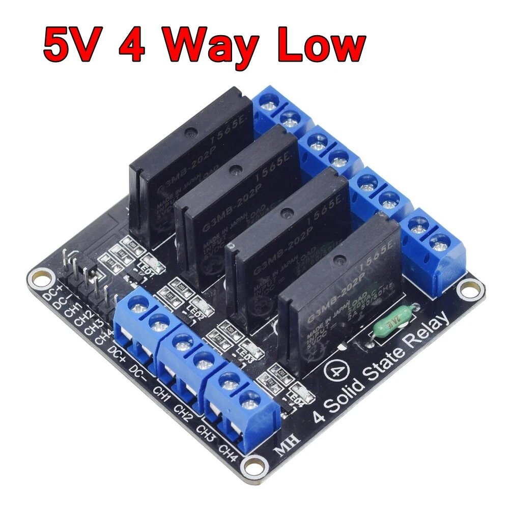 Реле TZT 5В 1 2 4 8 каналов 1pcs, 5V 4 way Low