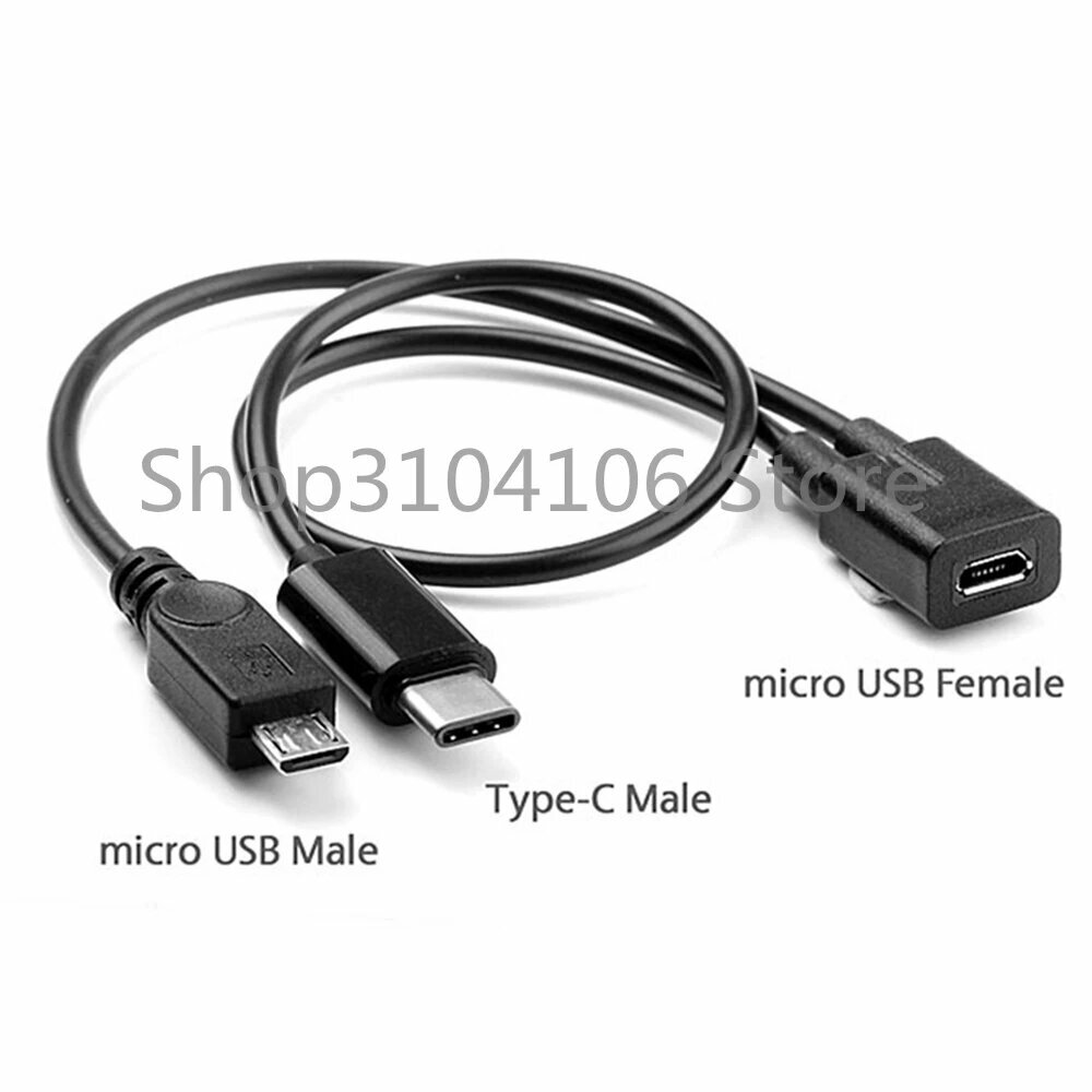 Micro USB 2.0 разветвитель для зарядки 1 шт micro-type-c