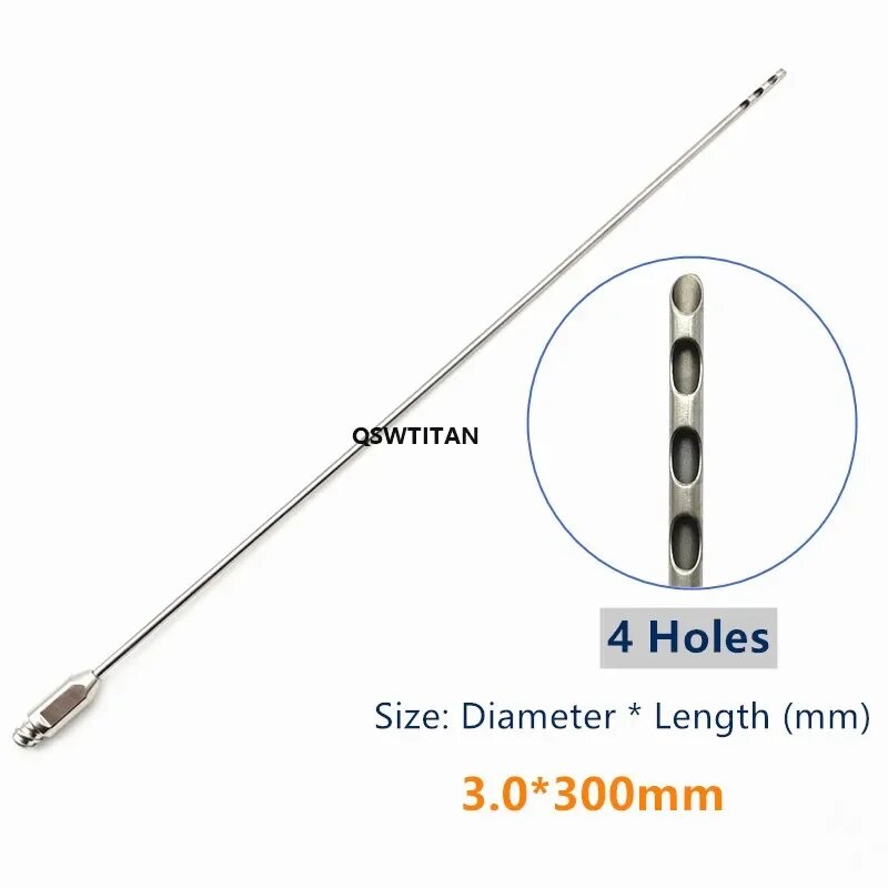 Канюля для липосакции QSWTITAN 3.0*300mm, 4 Holes