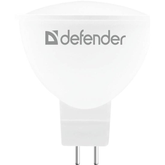 Лампочка светодиодная Defender MR16-8W-830-GU5.3 софит, теплый белый, 1 шт.