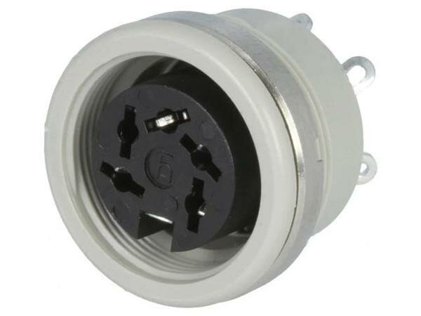 Гнездо Hirschmann MAB5100 "Мама" DIN, PIN 5, конфигурация выводов 240 градусов, серебристый, 1 шт