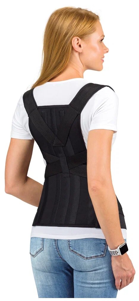 Корректор осанки ORTO КО-110, полужесткий, эластичный, черный, размер L1
