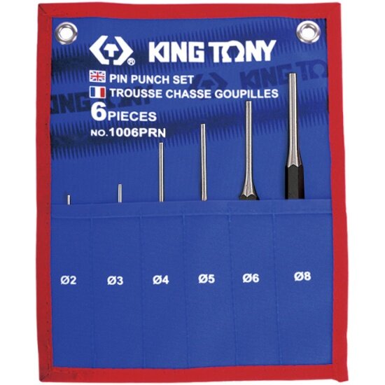 Набор выколоток King Tony чехол из теторона, 6 предметов