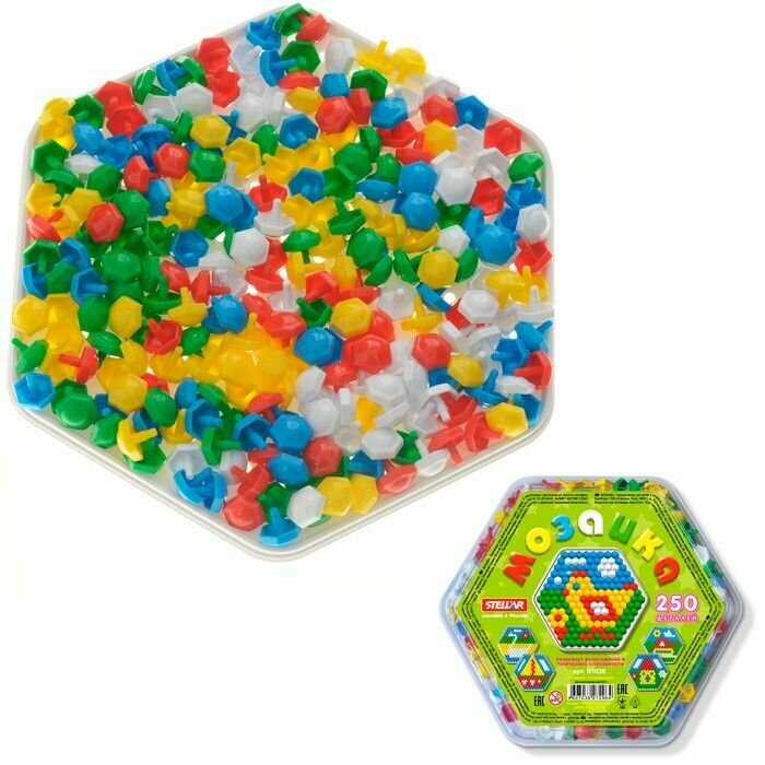 Мозаика Stellar шестигранная d13 мм, 250 шт. (1020)