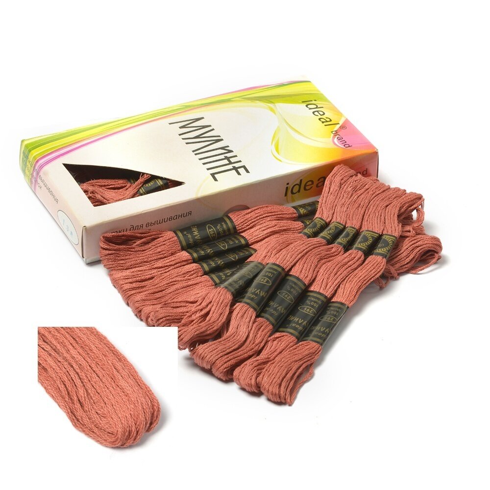 Нитки мулине IDEAL 100% хлопок, 24х8 м, цвет 295 (МУЛ. ТВ. IDEAL.295)