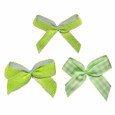 Декоративные бантики Annet Текстильные, 405, цвет Салатовый, 5х20 шт