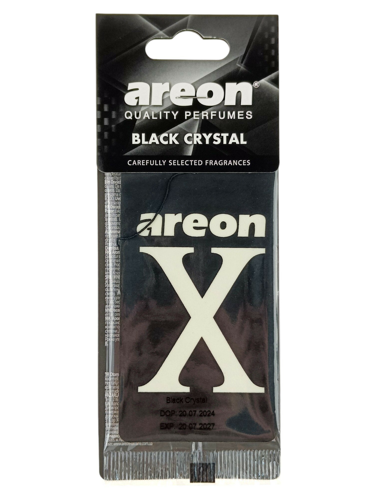 Ароматизатор автомобильный Areon X-Version Black Cristal, картон