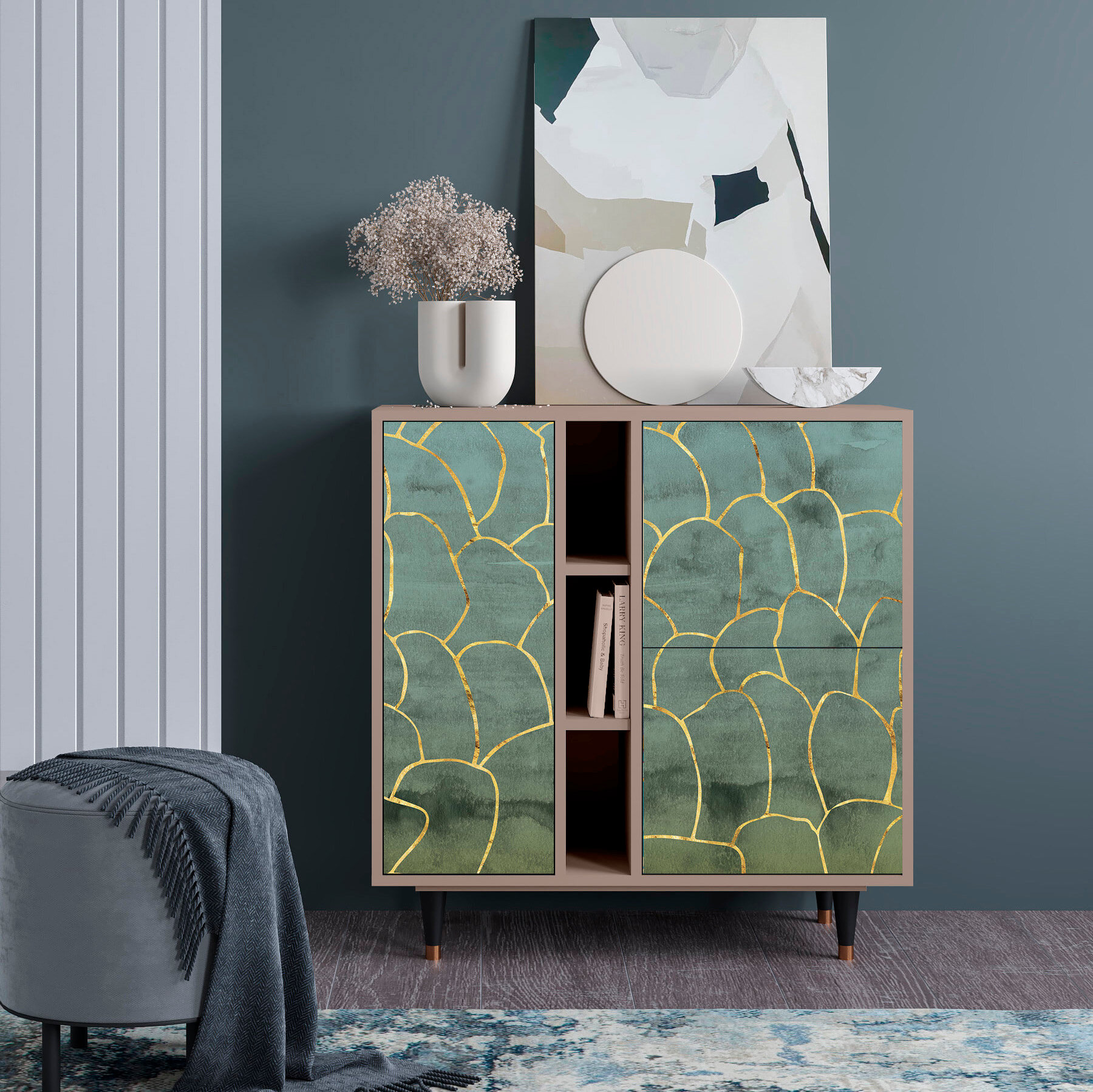 Комод - STORYZ - BS5 Magnificent Water Lily, Размер - 94 x 96 x 41 см, Цвет корпуса - , Бежевый