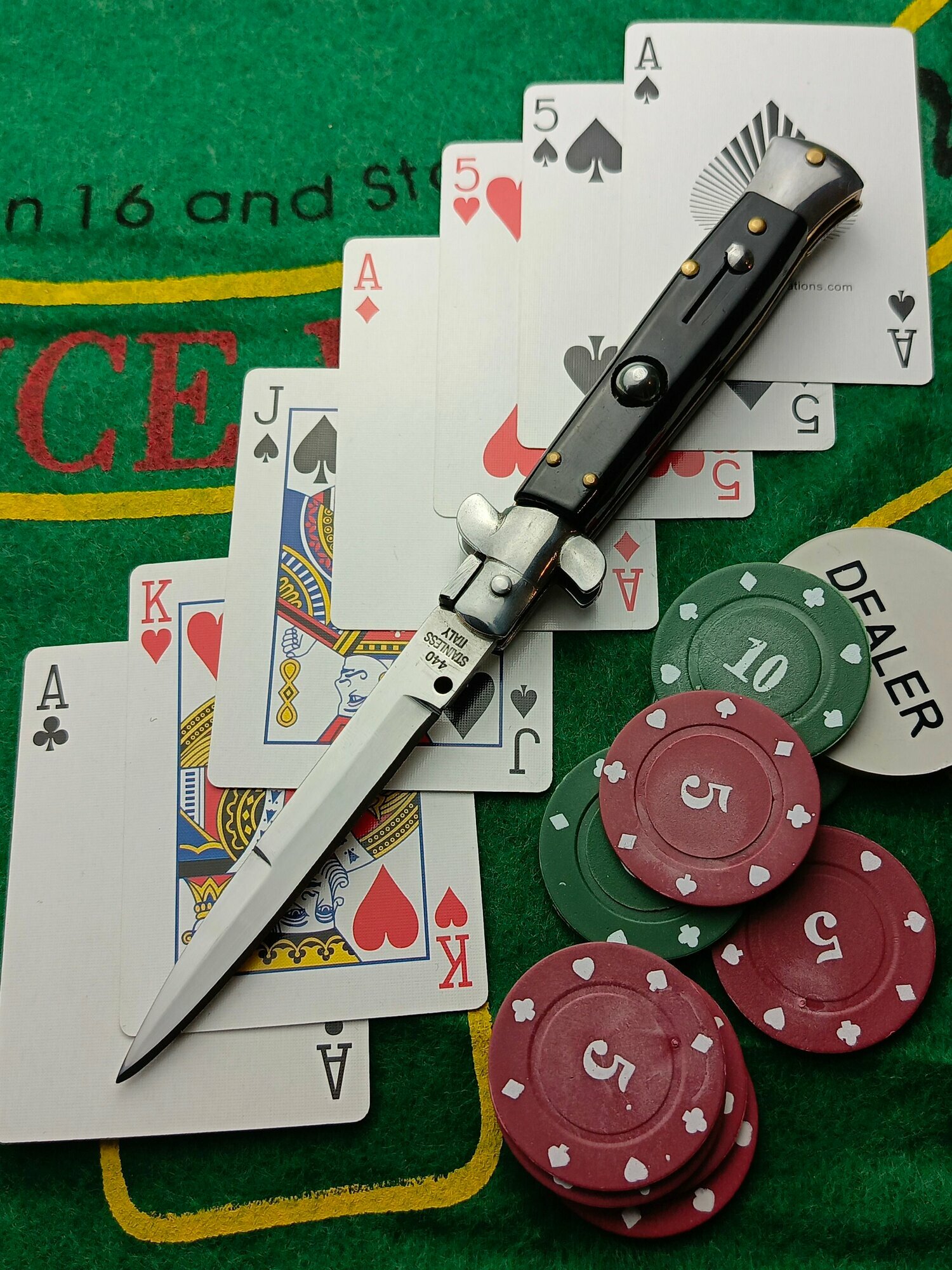 Нож складной, автоматический АКС-001 черный, 20 см