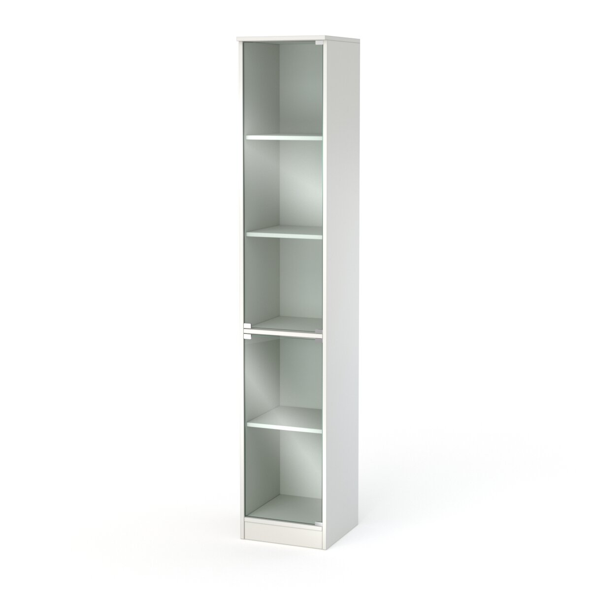 Шкаф-витрина офисная узкая ШВ-52, Белый. Производитель товара - компания Westcom.