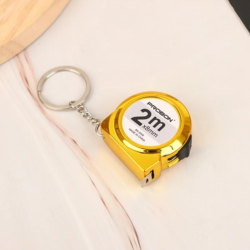 1 шт, мини-маленькая портативная рулетка, портативный брелок, 2 м, линейка, бытовая стальная рулетка
