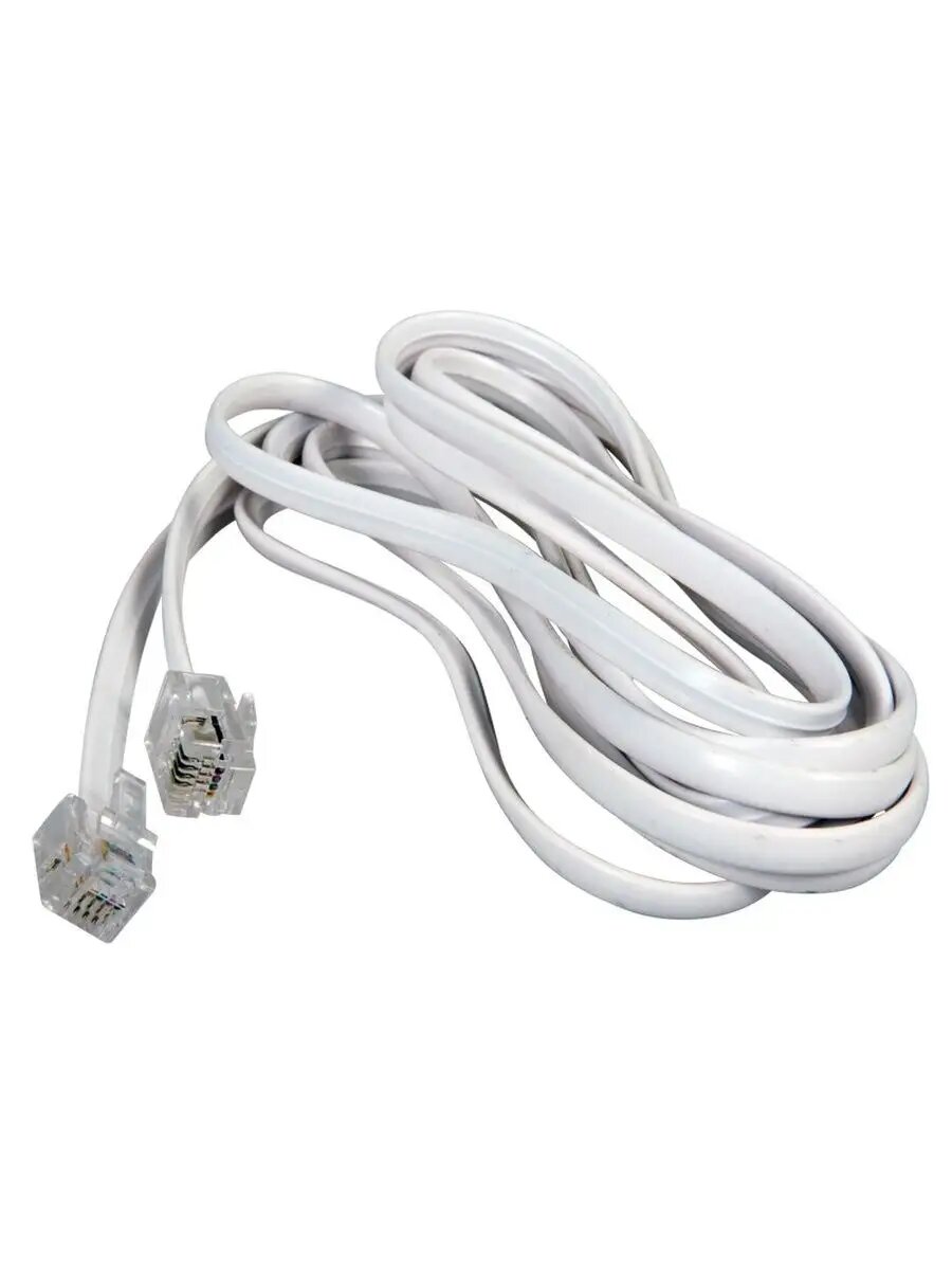 Телефонный удлинитель 5М белый