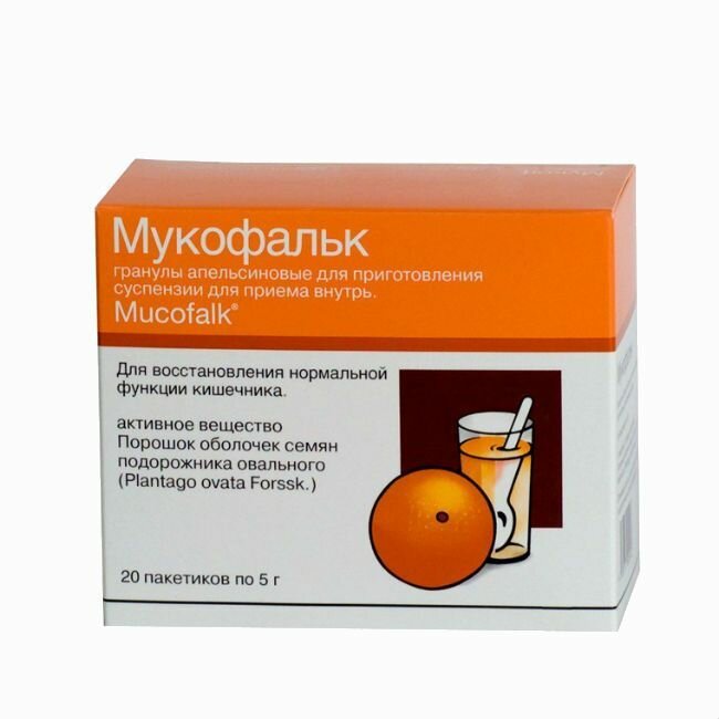 Мукофальк, гранулы 5 г, апельсин, 20 шт.