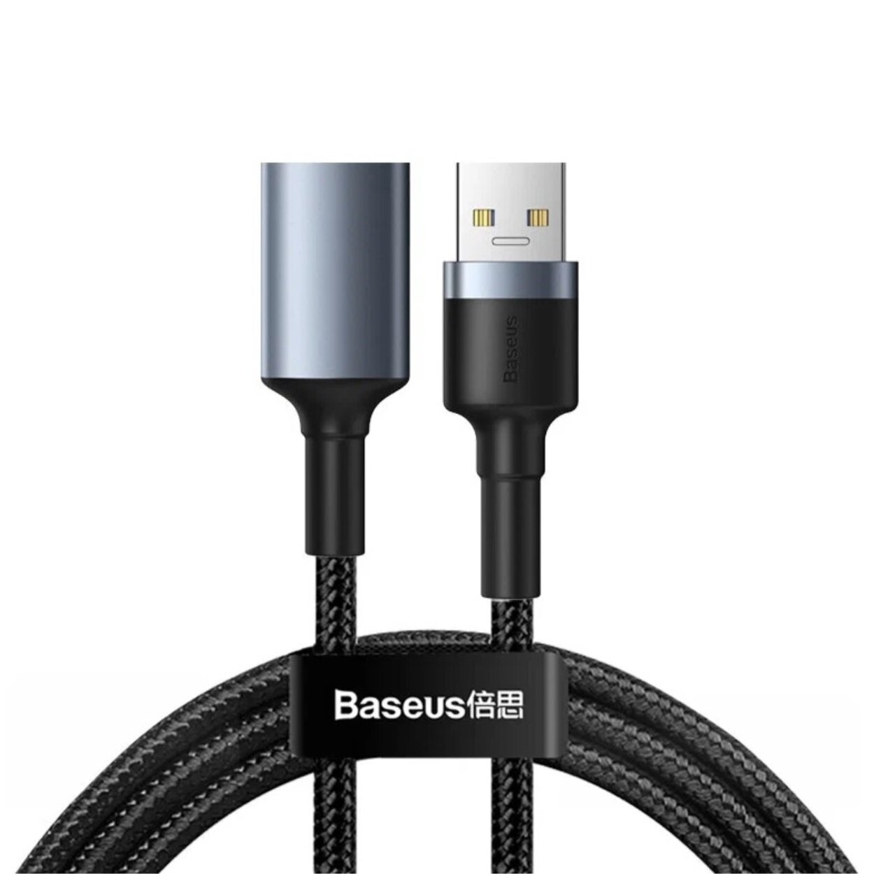 Кабель удлинитель USB3.0 to USB3.0 BASEUS Cafule cable, 2А, 5Gbps, 1 м, черный (CADKLF-B0G)