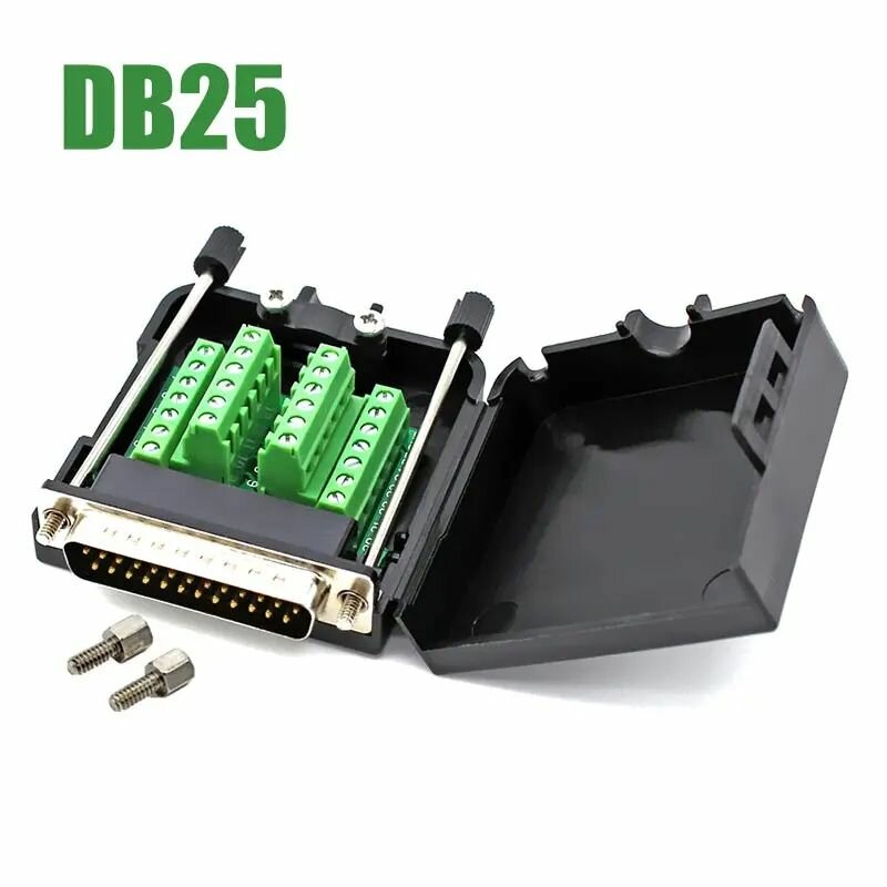 Разъем DB25 25-контактный параллельный порт, свободная пайка, разъем D-SUB «папа-мама», клеммы для отвода проводов без сварки