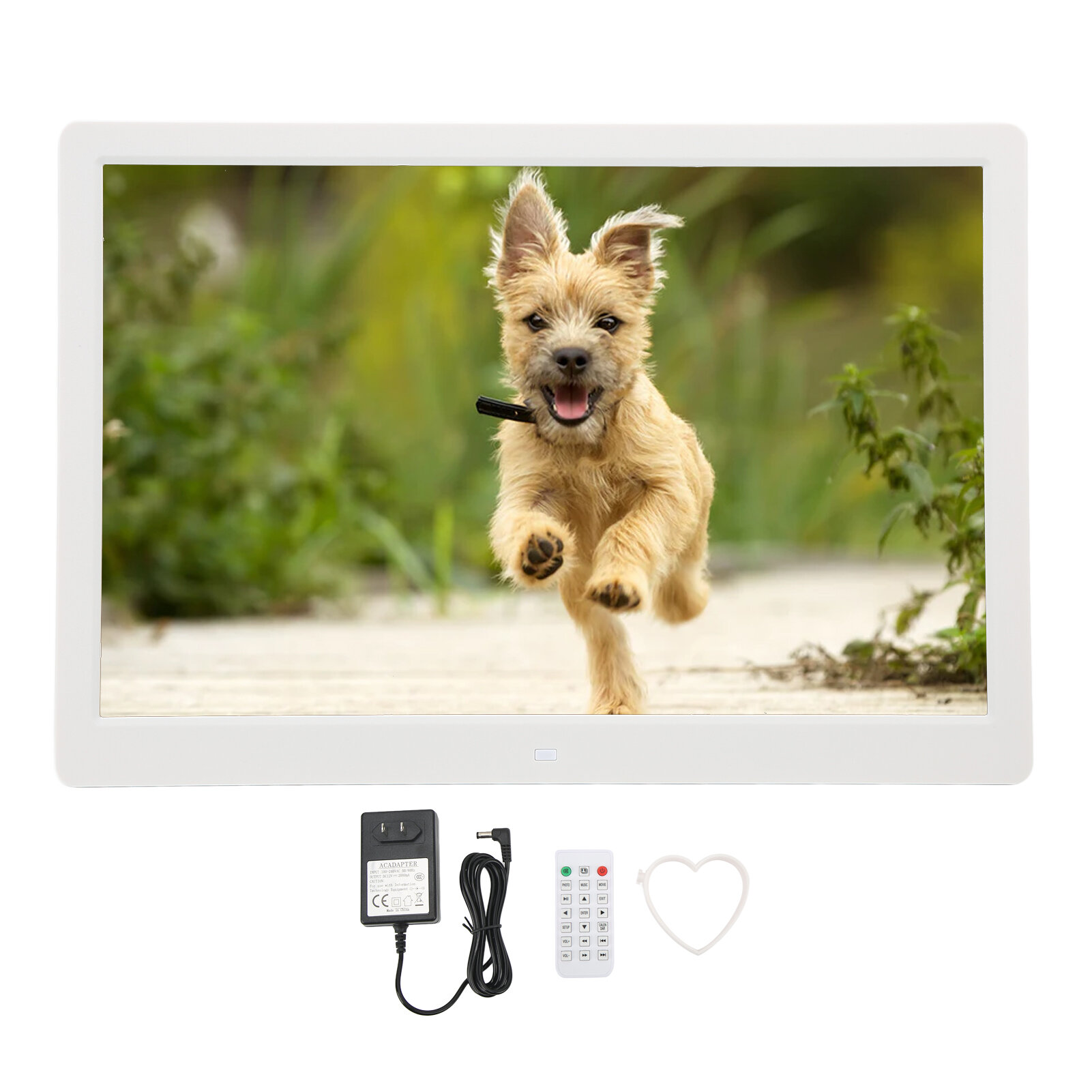 15,4 дюйма Smart Digital Photo Frame Photo Frame рама HD светодиодный дисплей 1280x800p Белый 100-240 В