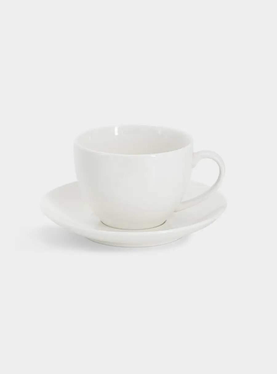 Пара чайная, 1 перс, 2 пр, 260 мл, фарфор P, белая, White Basics