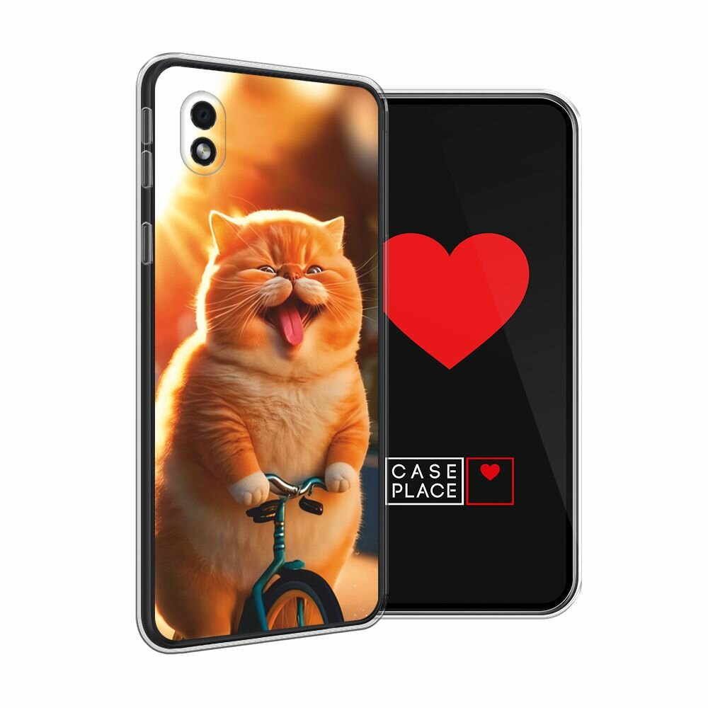 Чехол на Samsung Galaxy A01 Core / Самсунг Галакси А01 Core с принтом "Кот на велике" — фото 1