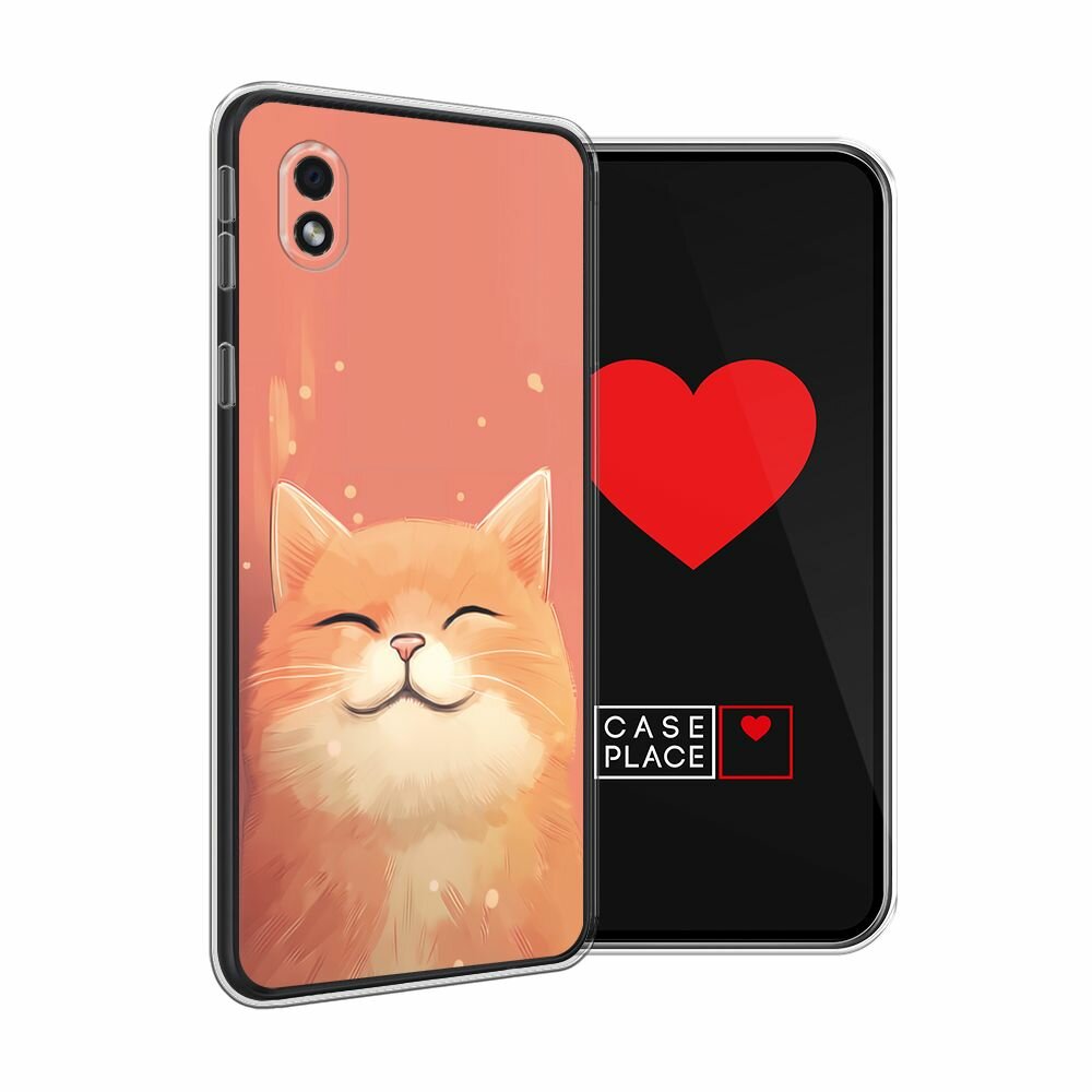 Чехол на Samsung Galaxy A01 Core / Самсунг Галакси А01 Core с принтом "Довольный рыжий котик" — фото 1