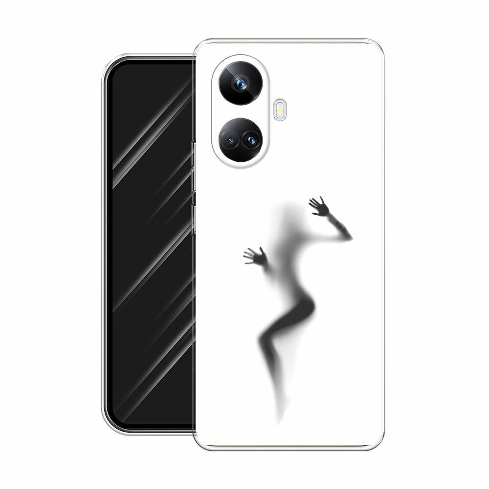 Чехол на Realme 10 Pro+ / Реалми 10 Про+ с принтом "Девушка в душе" — фото 1