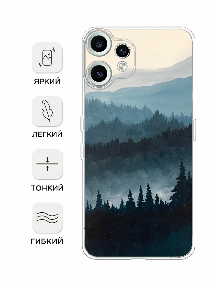 Чехол на CMF Phone 2 Pro / CMF Фон 2 Про с принтом "Туманные горы" — фото 1