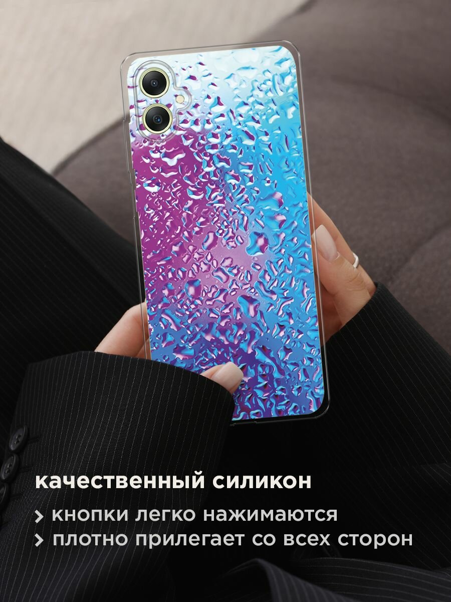 Чехол на Samsung Galaxy A06 / Самсунг Галакси А06 с принтом "Капли на стекле" — фото 1